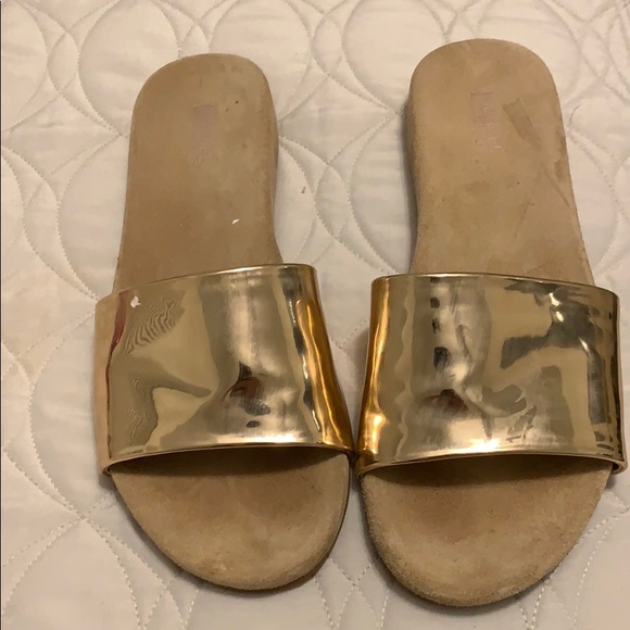 Michael Kors | Shoes | Michael Kors Womens Rose Gold Slides Size 737 ...